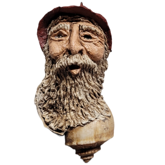 Accents | Very Rare Pottery Old Man In A Shell Figure Signed | Poshmark